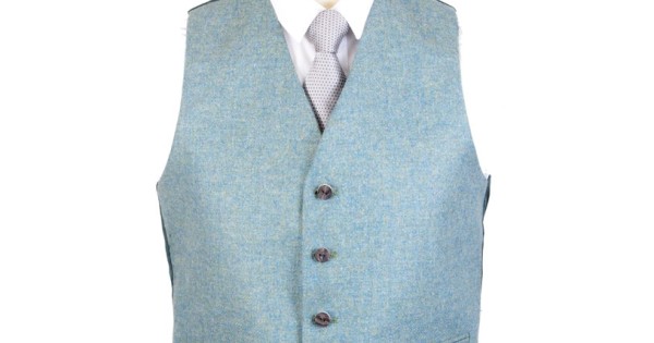 Lovat Blue Tweed Waistcoat